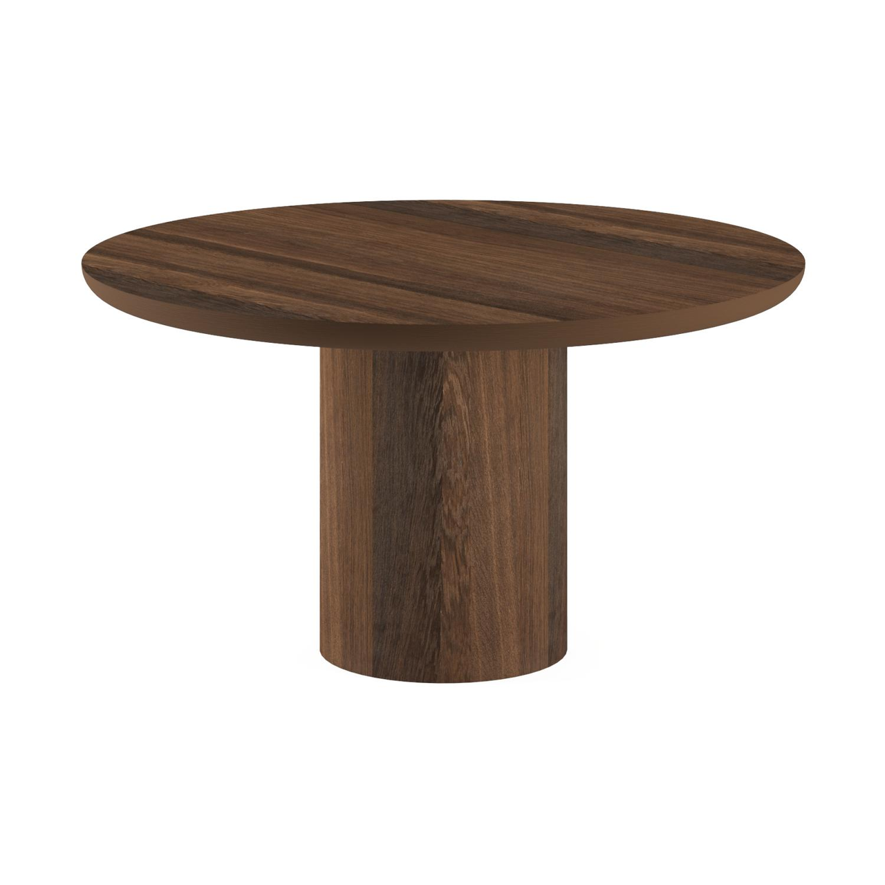 Eettafel Amato Rondo onderstel met rond Amato blad in gerookte eik Ø140 ...