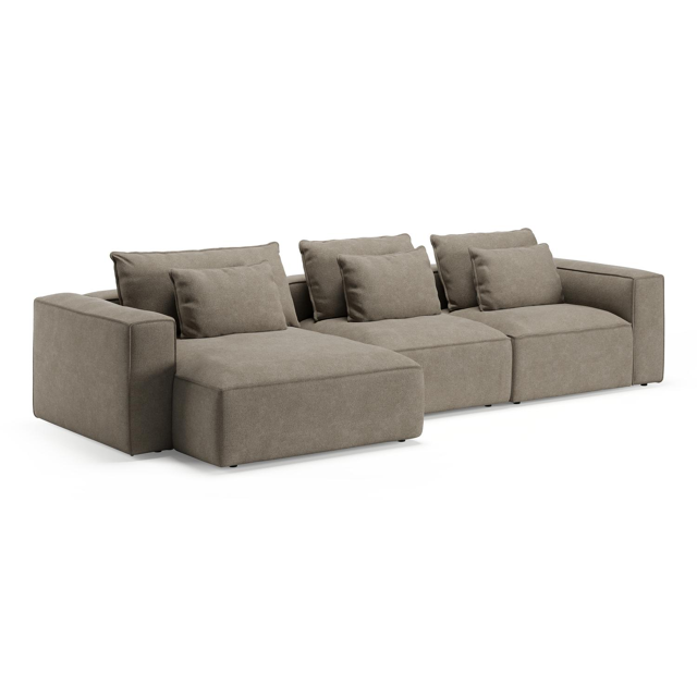 DUOMO 2s CL short L + 1s CENTER + 1s END R VOLTI fabric TRUFFLE