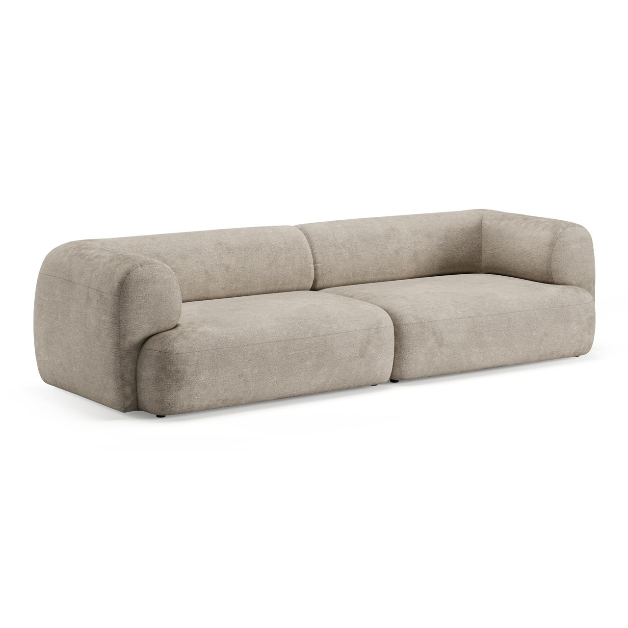 Tortona zetel 3-zit in Molto stof Taupe